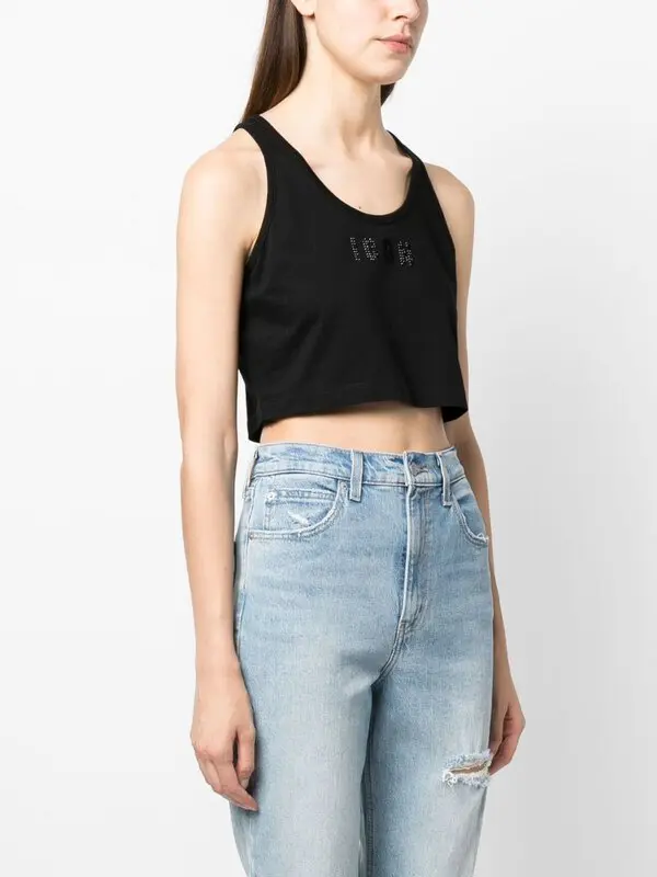 Dsquared2 Icon Rhinestone-embellished Crop Top