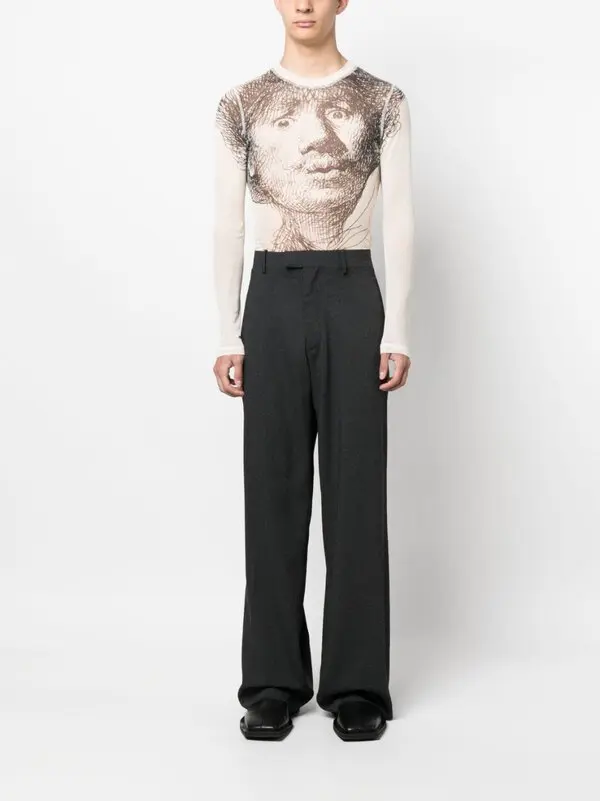 Raf Simons Straight-leg Trousers - Grey