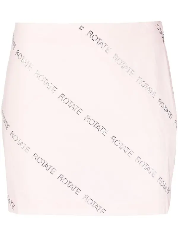 ROTATE BY BIRGER CHRISTENSEN Crystal-embellished Miniskirt - Pink