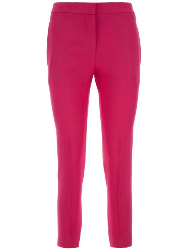 Alexander McQueen Cropped Straight-leg Trousers - Pink