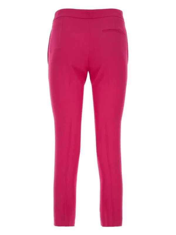 Alexander McQueen Cropped Straight-leg Trousers - Pink