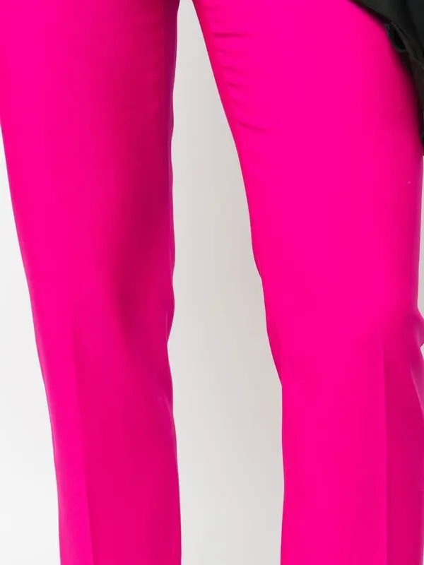 Alexander McQueen Cropped Straight-leg Trousers - Pink