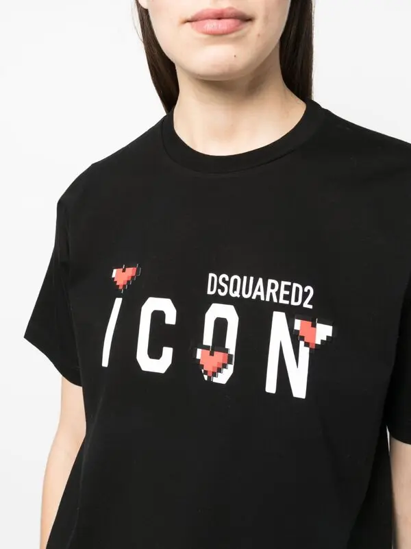 Dsquared2 Logo-print Cotton T-shirt - Black