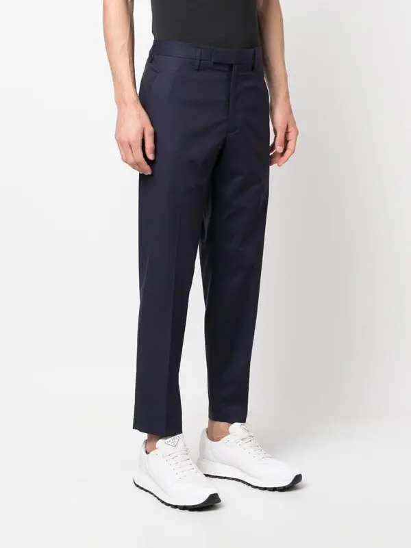 Neil Barrett Navy Mid-rise Straight-leg Trousers