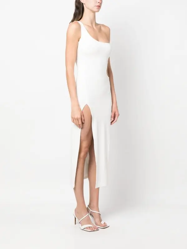 NISSA One-shoulder Midi Dress - White