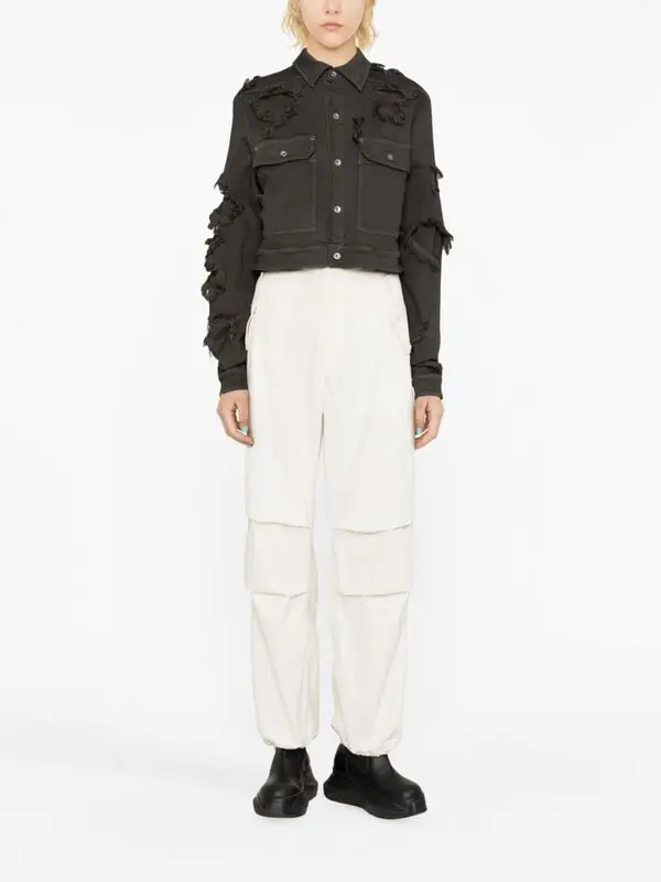 Rick Owens Distressed Cropped Jacket