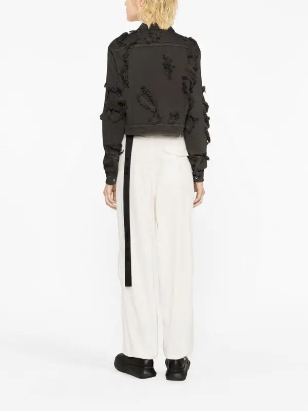 Rick Owens Distressed Cropped Jacket