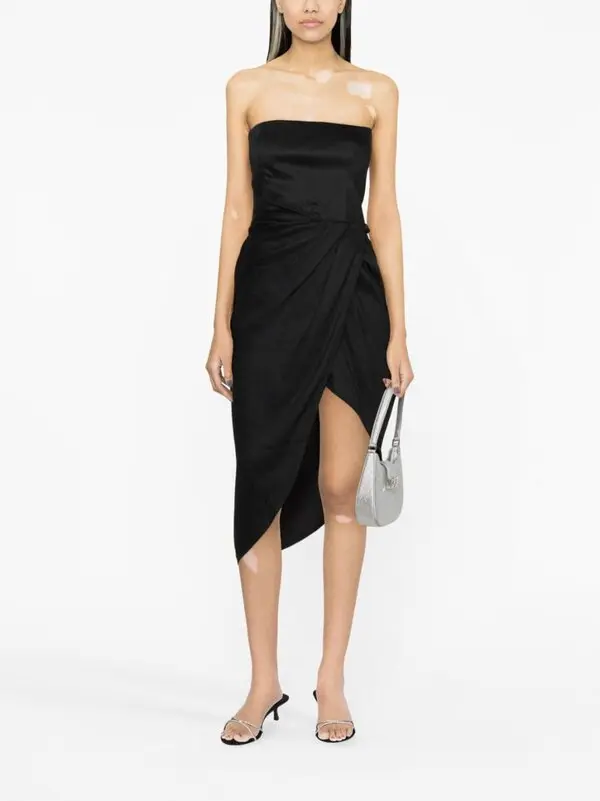Gauge81 Strapless Asymmetric Draped Dress