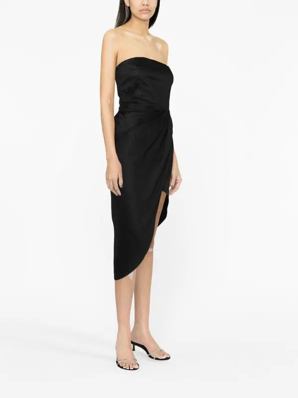 Gauge81 Strapless Asymmetric Draped Dress