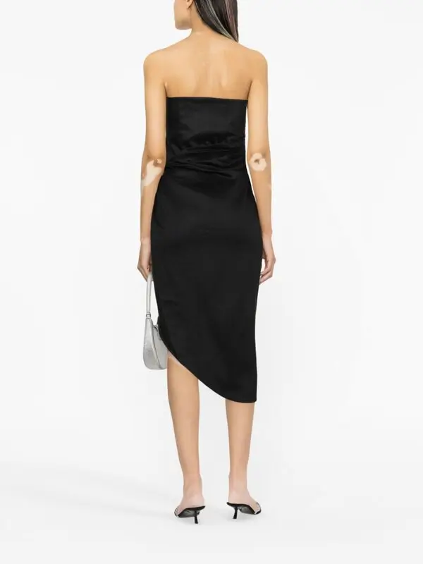Gauge81 Strapless Asymmetric Draped Dress