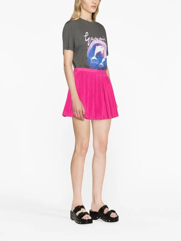 Red Valentino Flared Pleated Shorts