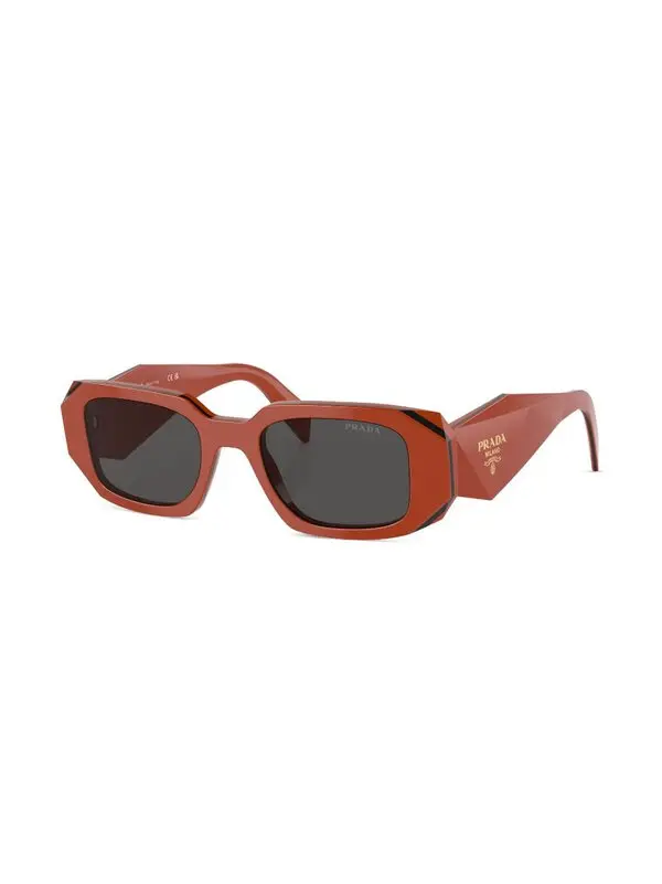 Prada Rectangle-frame Sunglasses - Orange