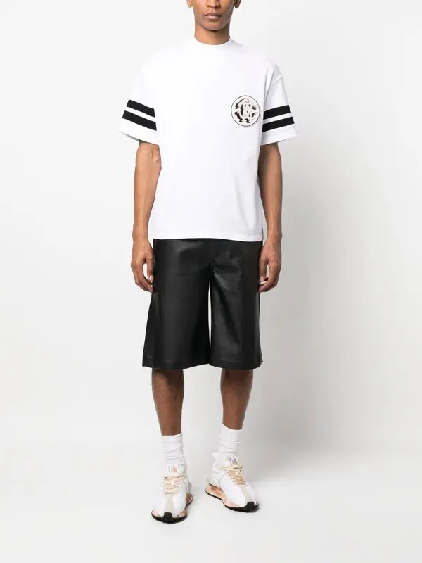 Roberto Cavalli Mirror Snake-patch Piqué T-shirt