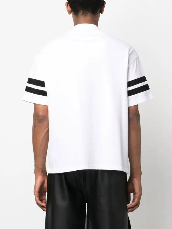 Roberto Cavalli Mirror Snake-patch Piqué T-shirt
