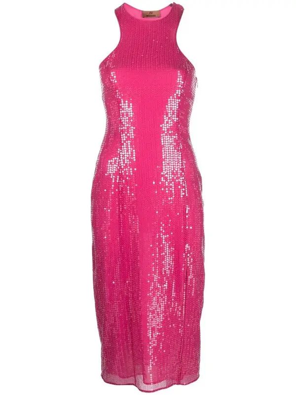 Missoni Sequined Racerback Midi Dress - Pink