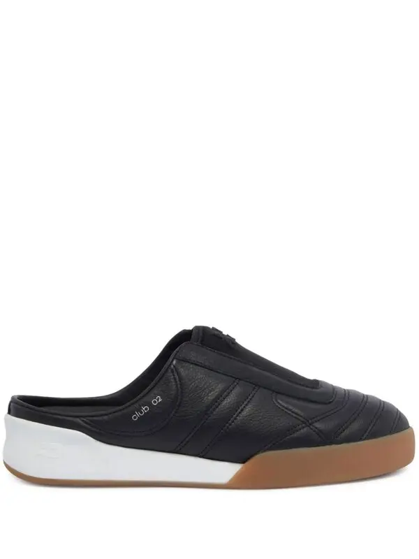 COURREGES Club 02 Leather Sneakers - Black