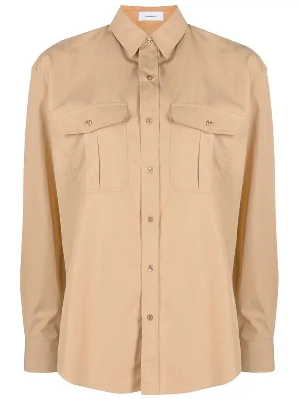 Wardrobe.NYC Oversize Cotton Shirt - Neutrals