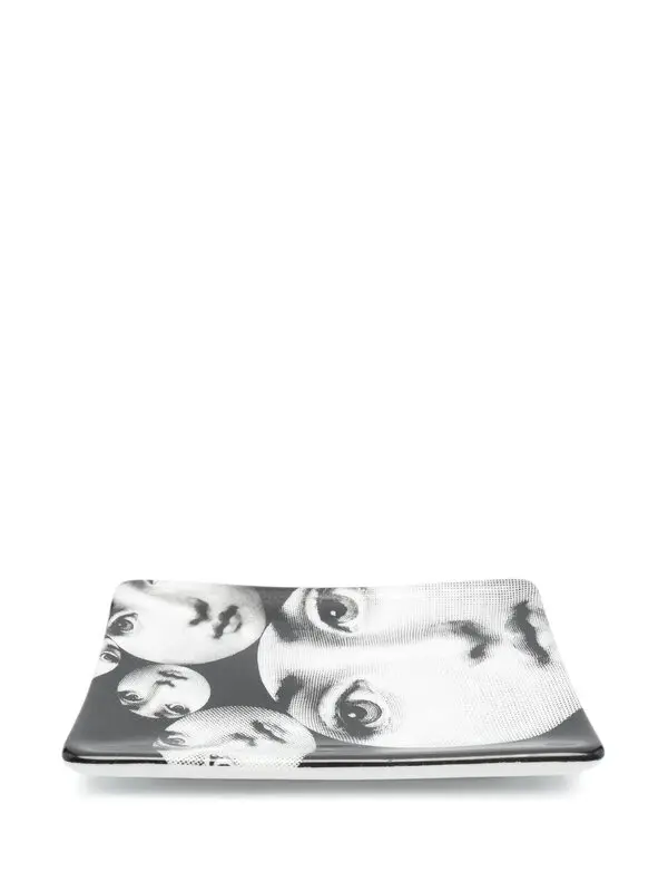 FORNASETTI Tema E Variazioni N.242 Porcelain Ashtray - Black