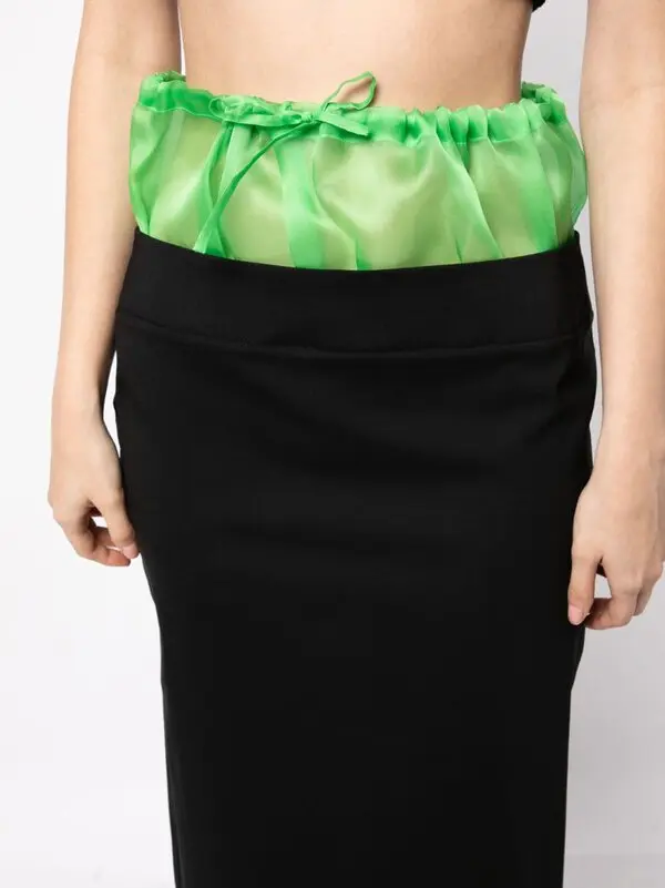 A.W.A.K.E. Mode Two-tone Midi Skirt