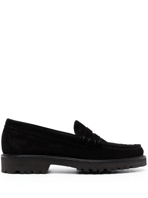 G.H.BASS 90 Larson Suede Loafers - Black