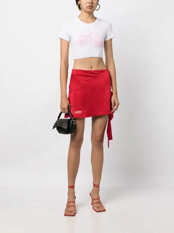 GROUND ZERO Slogan-print Cropped T-shirt