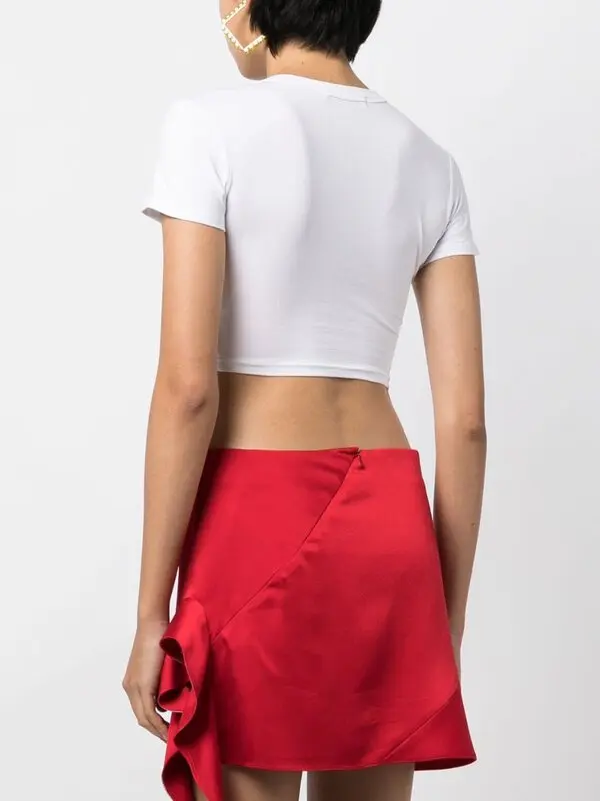 GROUND ZERO Slogan-print Cropped T-shirt