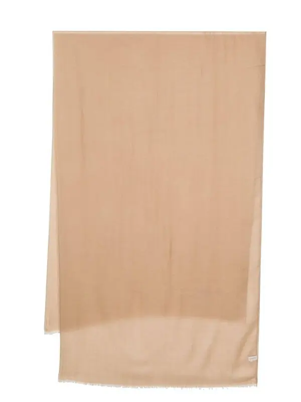 FERRAGAMO Frayed-hem Cashmere Scarf - Neutrals