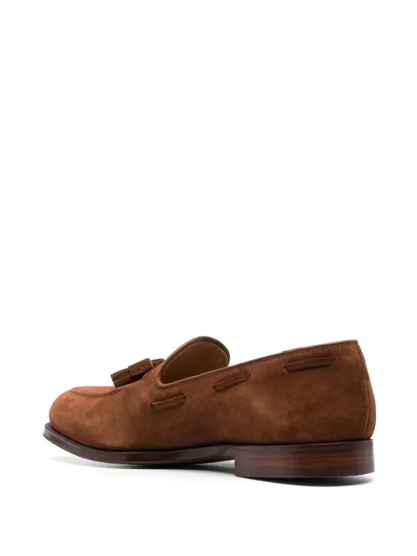 Crockett & Jones Tassel Detail Suede Loafers