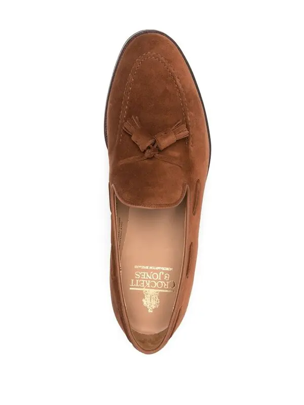 Crockett & Jones Tassel Detail Suede Loafers