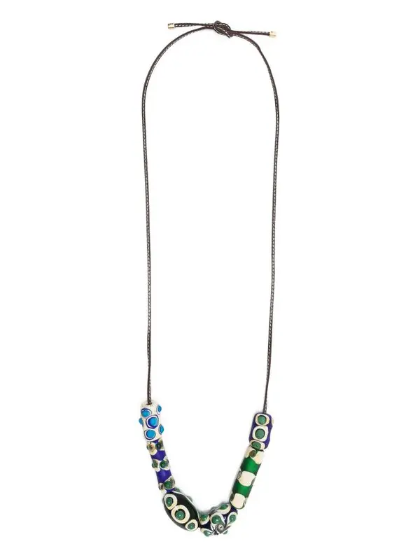 Colville Beatle Beaded Necklace - Green