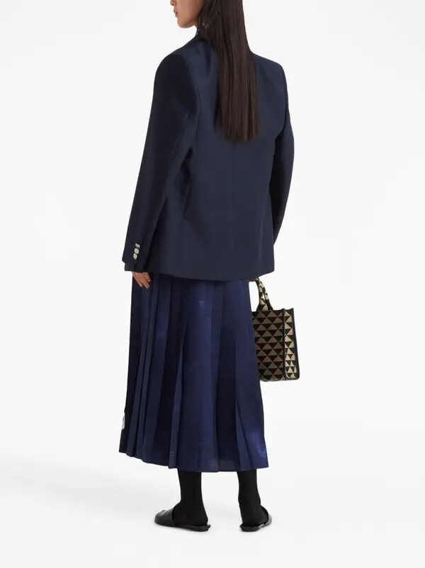 Prada Single-breasted Wool Blazer - Blue