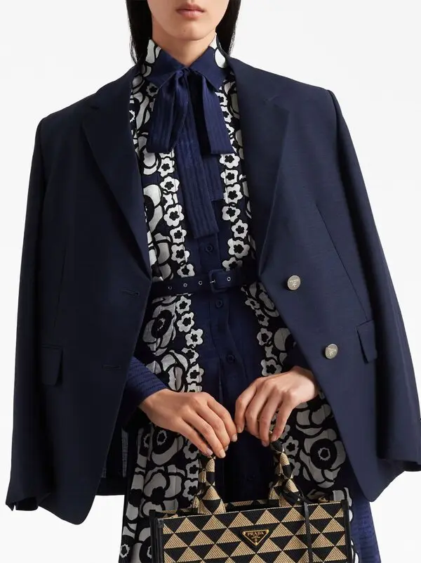 Prada Single-breasted Wool Blazer - Blue