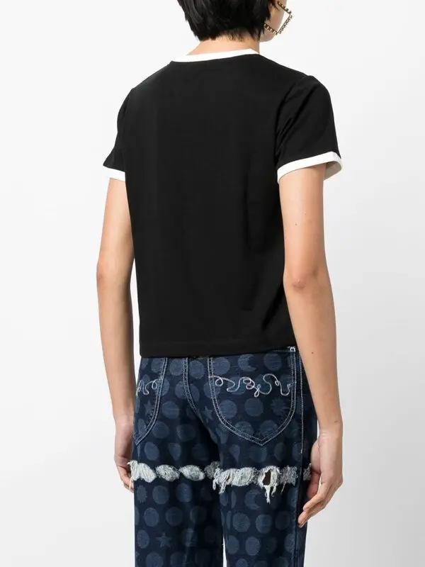 GROUND ZERO Graphic-print Cotton T-shirt - Black
