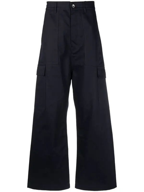 Rick Owens Flared-leg Cotton Cargo Trousers
