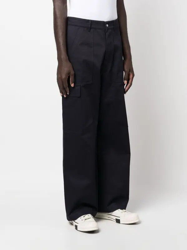 Rick Owens Flared-leg Cotton Cargo Trousers