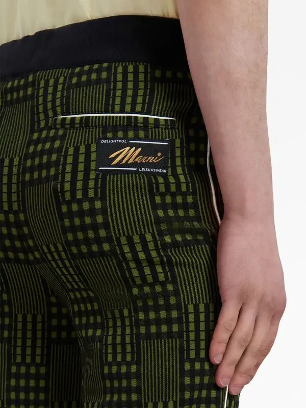 Marni Checked Jersey Flared Trousers