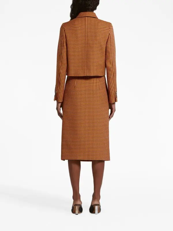 Marni Checked Midi Skirt