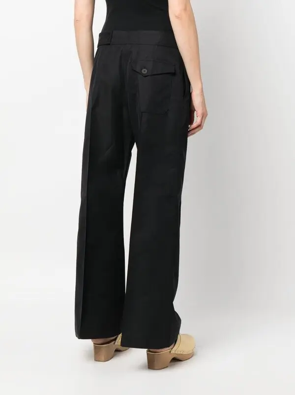 Studio Nicholson Acapulco Flared Trousers - Black