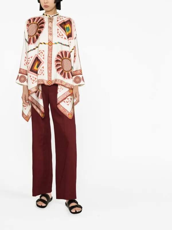 La DoubleJ Printed Asymmetric Shirt