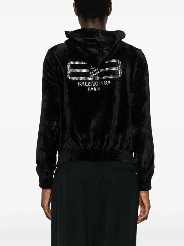 Balenciaga Bb Paris Hoodie - Black