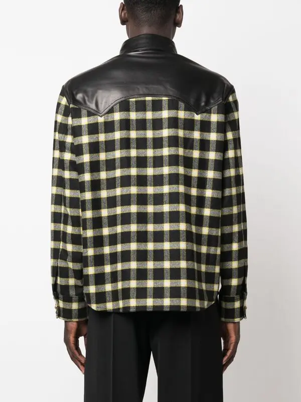 Versace Checked-panel Shirt Jacket