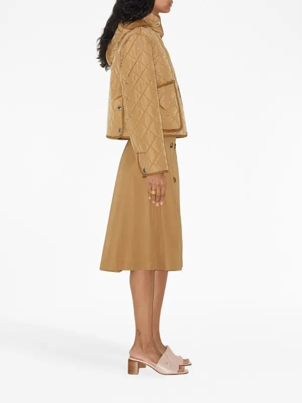 Burberry Belted Cotton Skirt