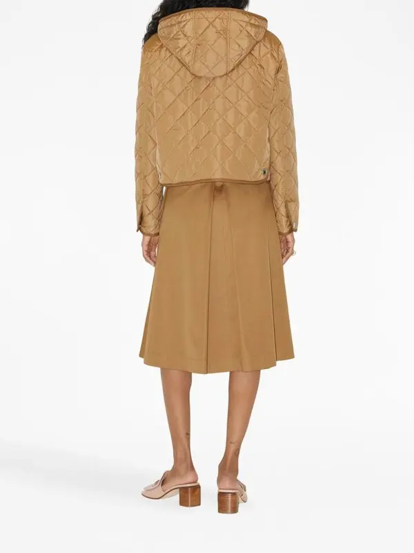 Burberry Belted Cotton Skirt
