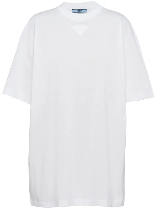 Prada Triangle-logo Jersey T-shirt