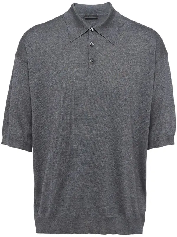 Prada Silk Polo Shirt