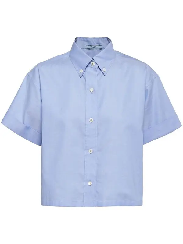 Prada Logo-embroidered Oxford Shirt
