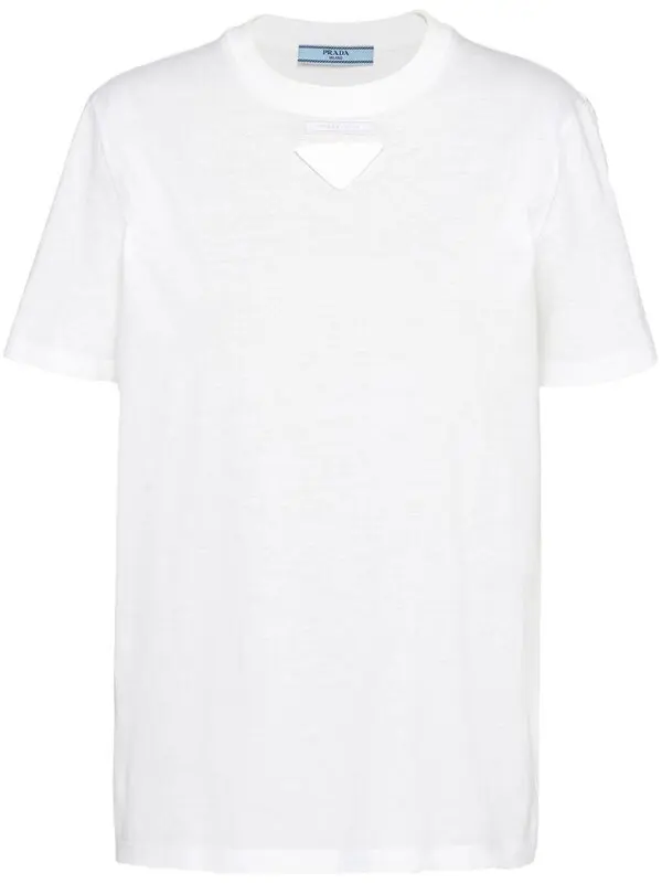 Prada Triangle-logo Jersey T-shirt