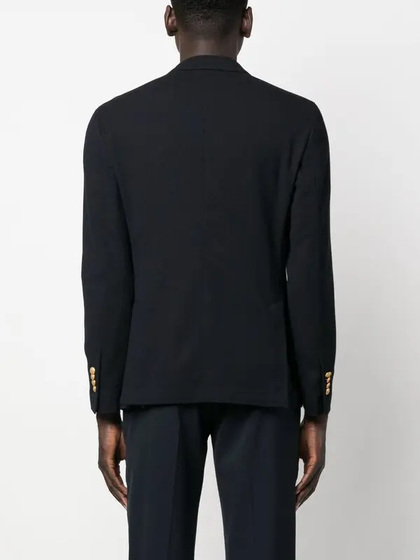 LARDINI Double-breasted Textured Blazer