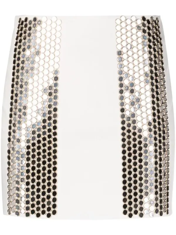 Giuseppe Di Morabito Stud-embellished Miniskirt - White