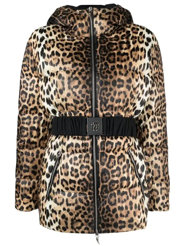 Roberto Cavalli Leopard-print Padded Jacket